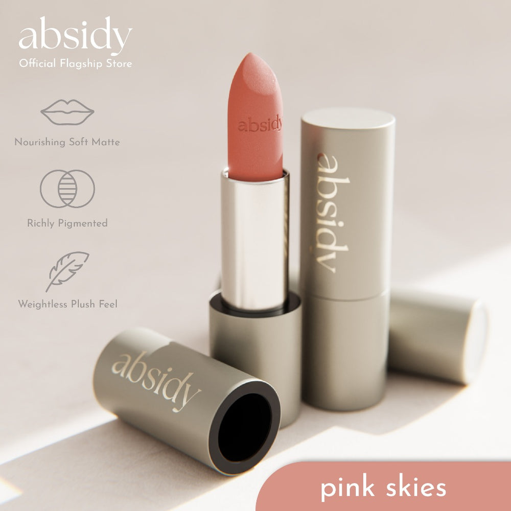 Absidy Cashmere Kiss Matte Lipstick in Pink Skies | Luxe Organix Australia